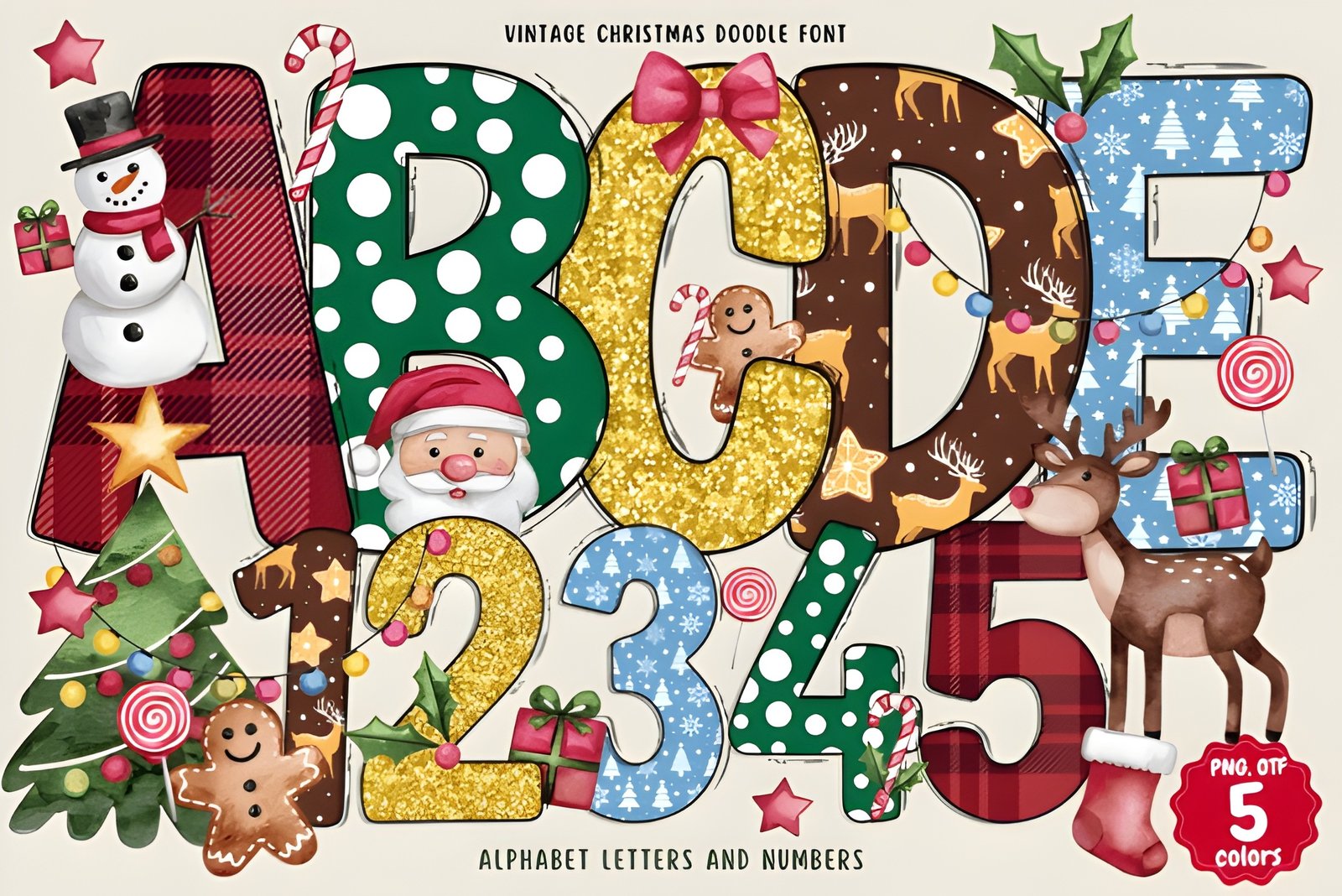 Vintage Christmas Doodle Font - Download for Free