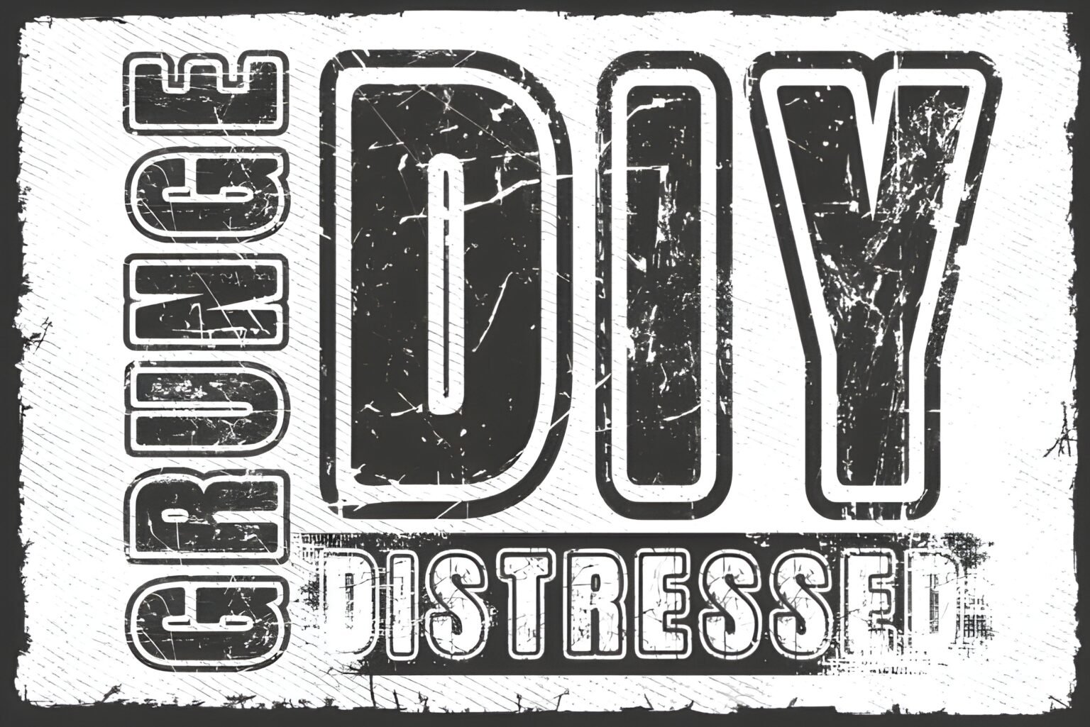 Grunge Diy Distressed Font - Download for Free