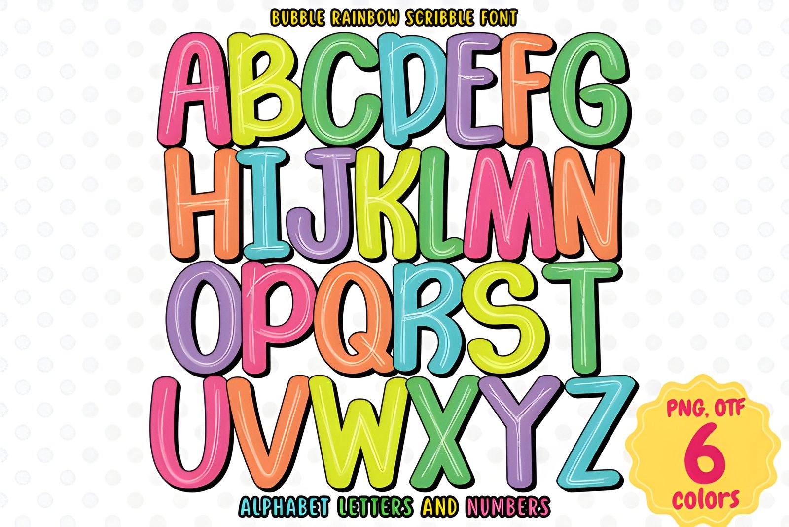 Bubble Rainbow Scribble Font - Download for Free