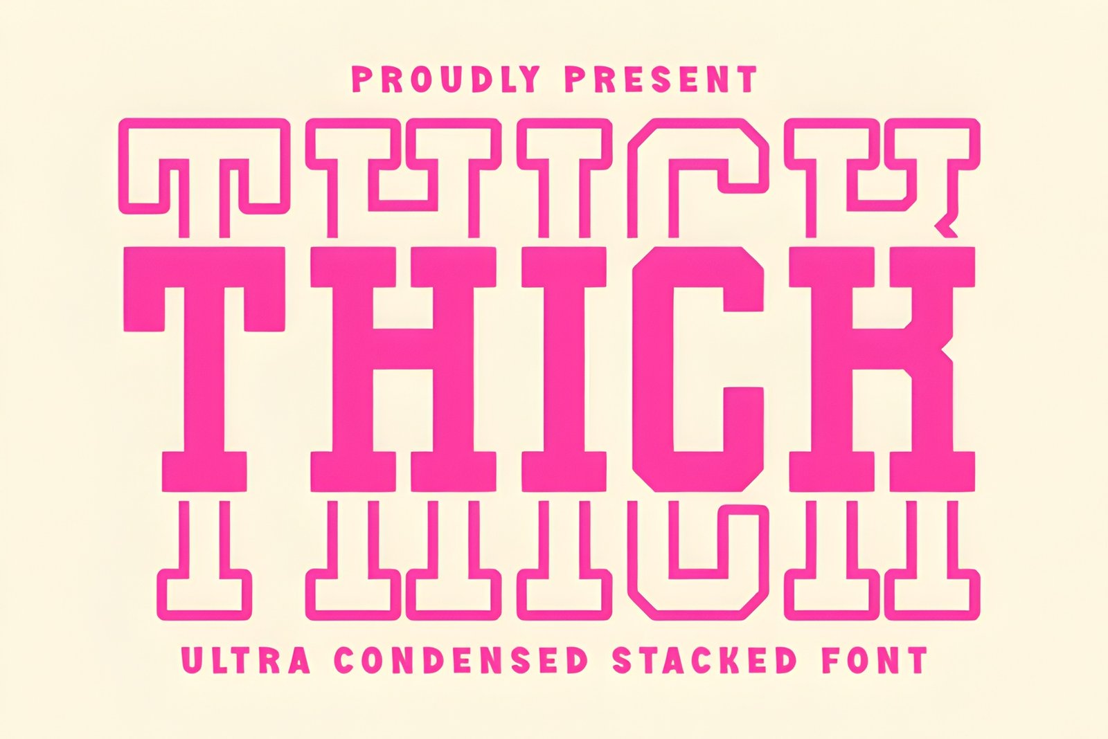 Thick Stacked Font - Download for Free
