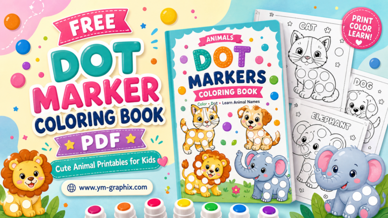 Free Animals Dot Marker Coloring Book PDF for Kids - Download for Free