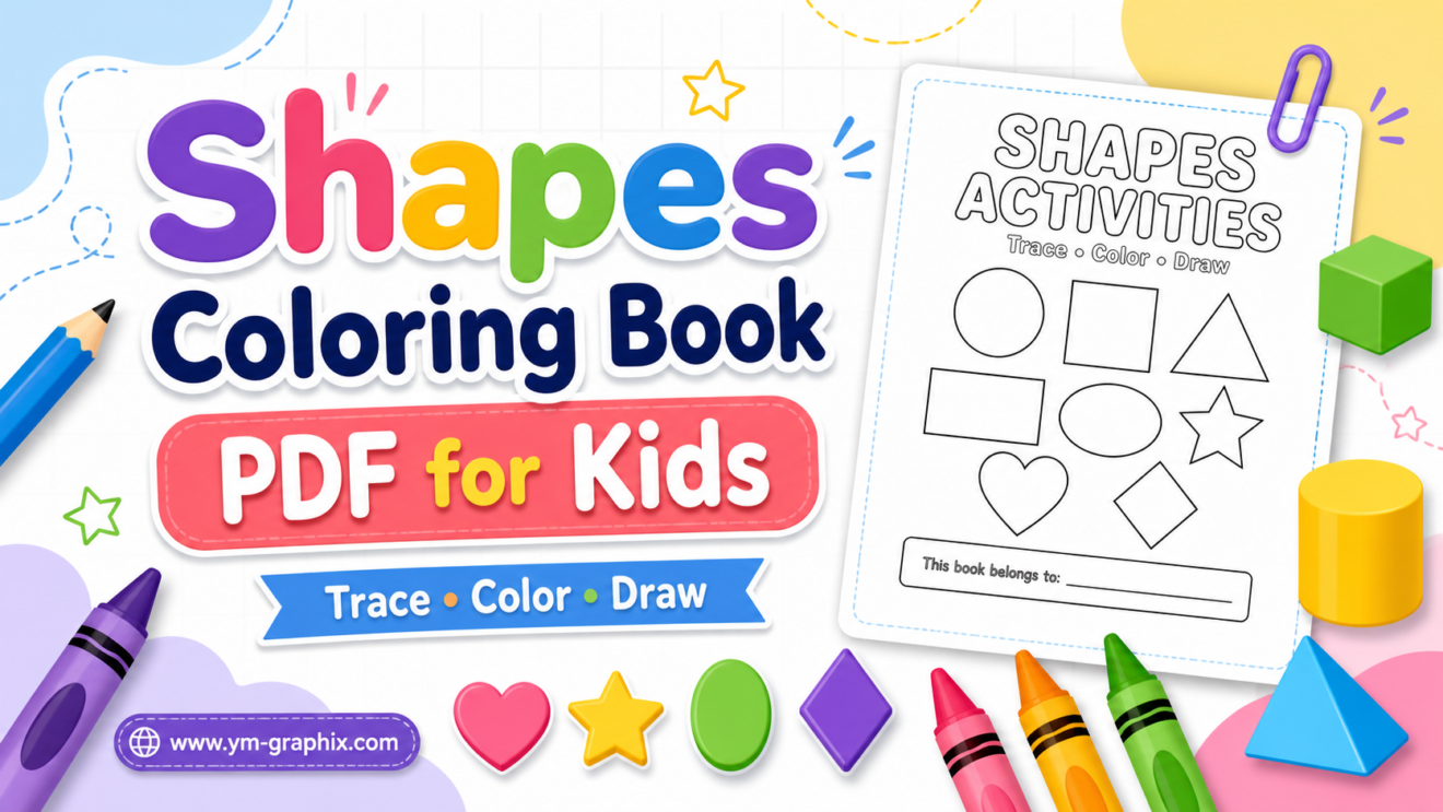 Free Shapes Coloring Book PDF for Kids - Download for Free